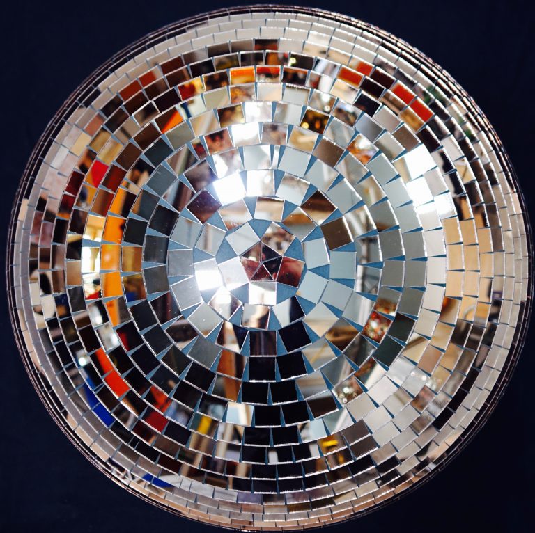 Mirror ball hire, disco balls, glitter balls, mirrored props